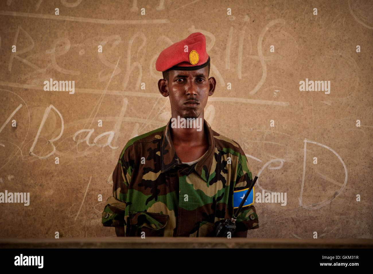 On April 15, 2013, a Somali National Army soldier stood at attention ...