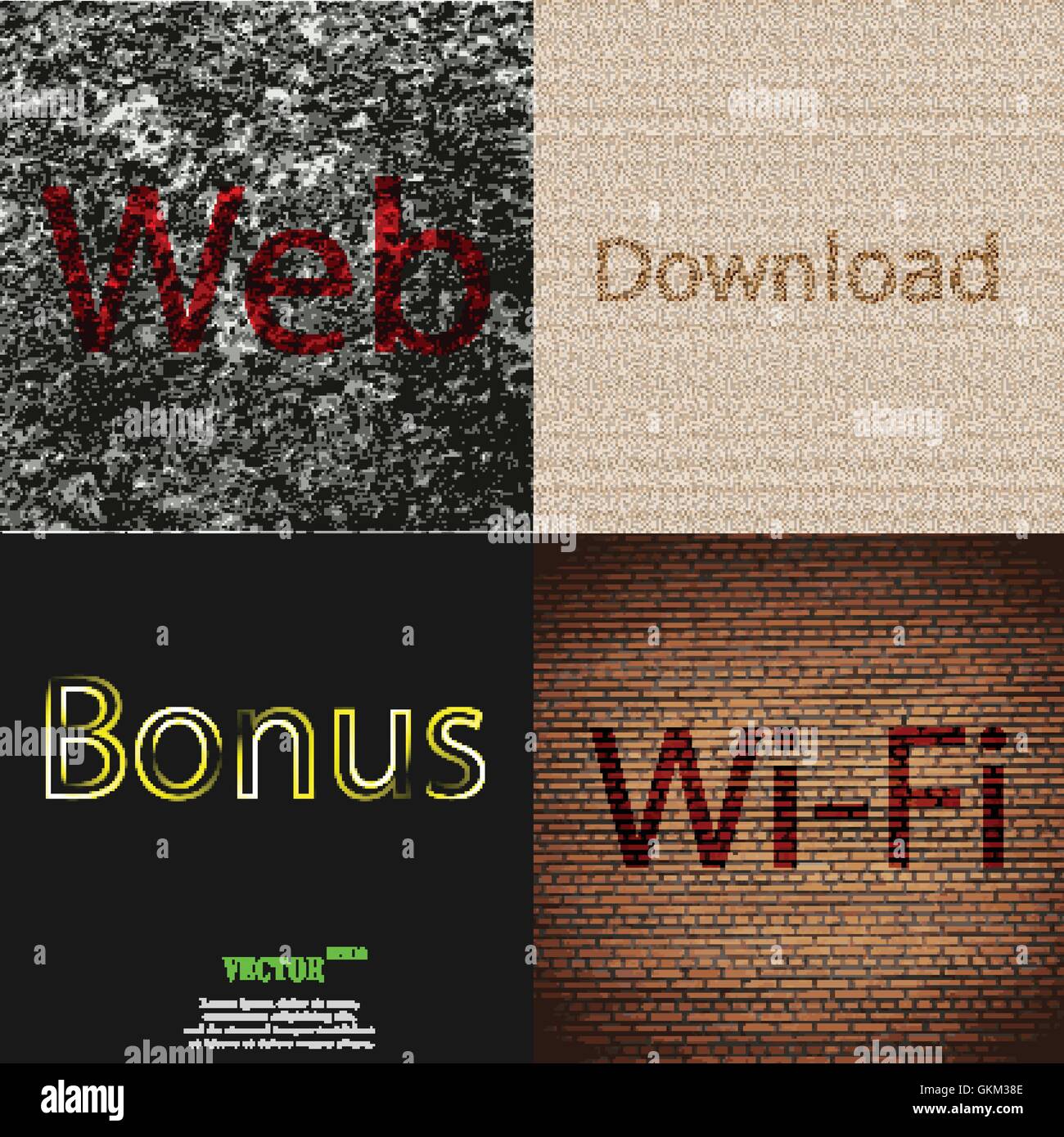 Set of the most popular web design icons on abstract background Stock ...