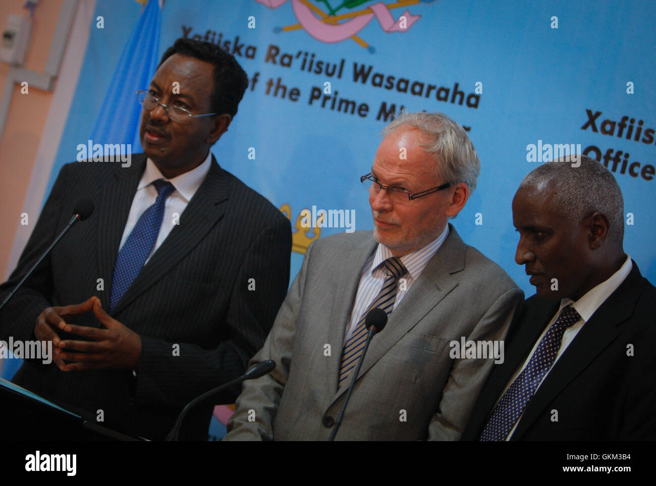 UN Special Representative Nicholas Kay listens to Somali Prime Minister ...