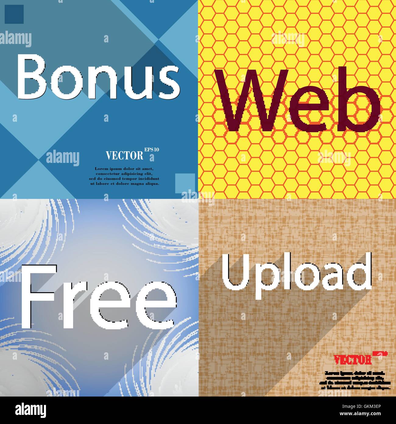 Set of the most popular web design icons on abstract background Stock ...