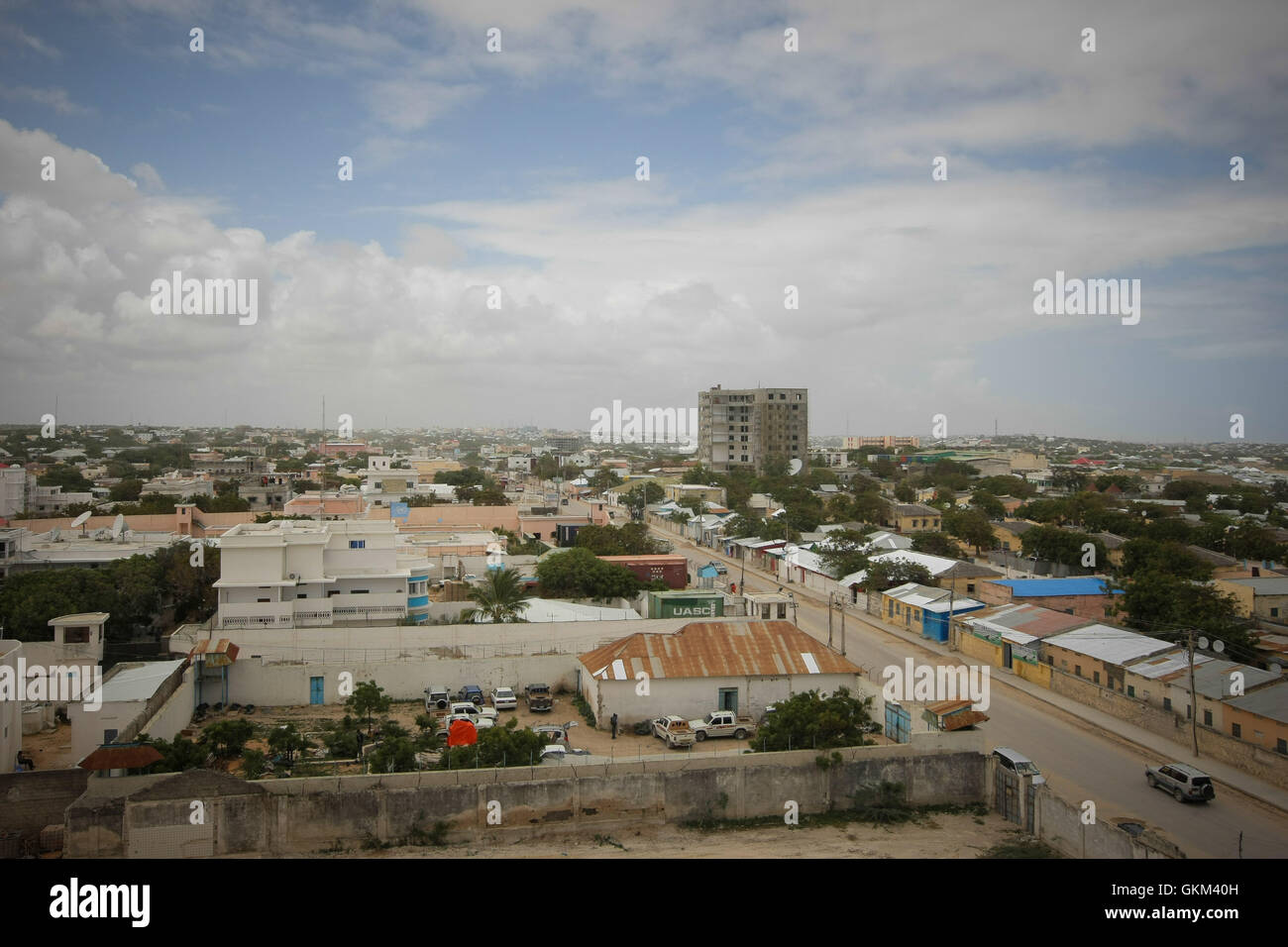 A view of Mogadishu’s skyline, taken on August 5, 2013, marking two ...