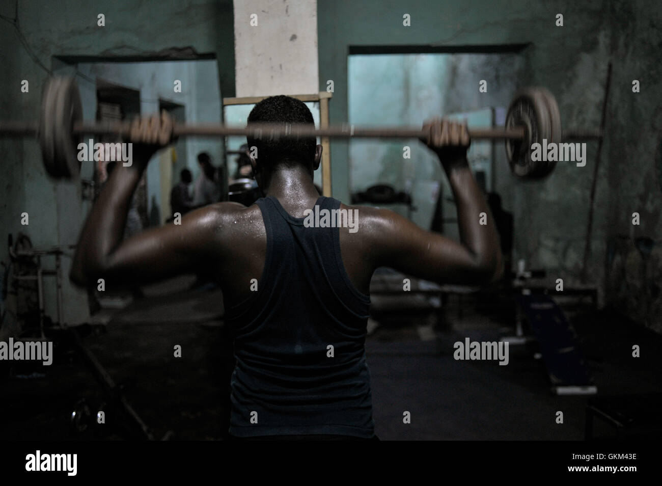 On August 12, a Somali man was photographed lifting weights at a gym in ...