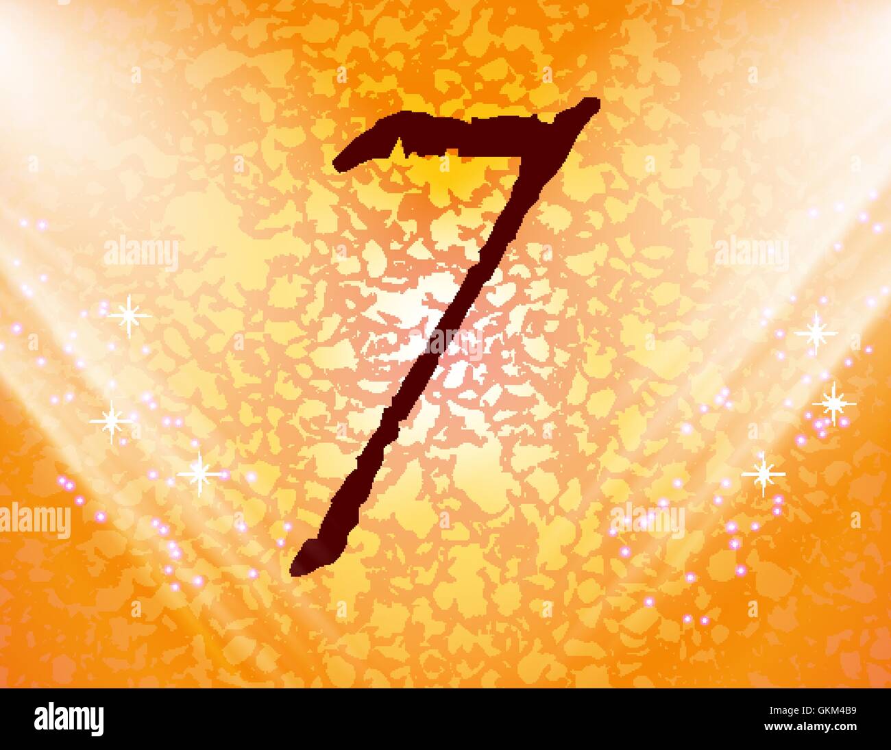 number seven icon symbol Flat modern web design with long shadow and ...