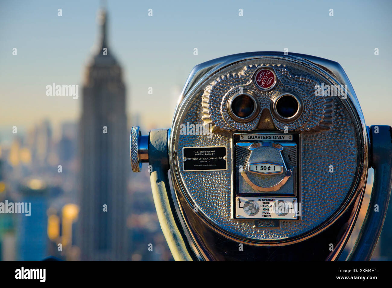 USA, New York, Manhattan, Top of the Rock Observatory, Midtown ...