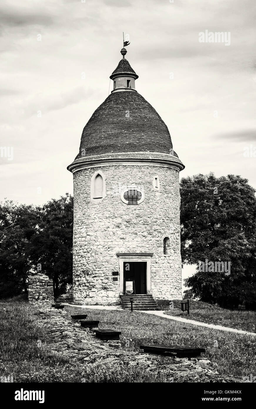 Romanesque rotunda in Skalica, Slovak republic. Architectural theme ...