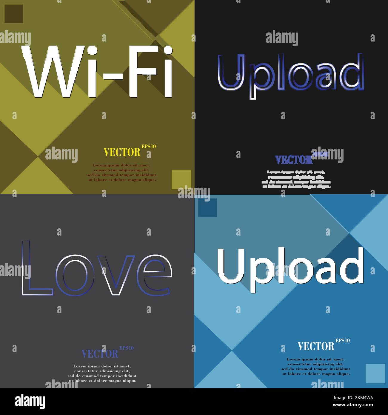 Set of the most popular web design icons on abstract background Stock ...