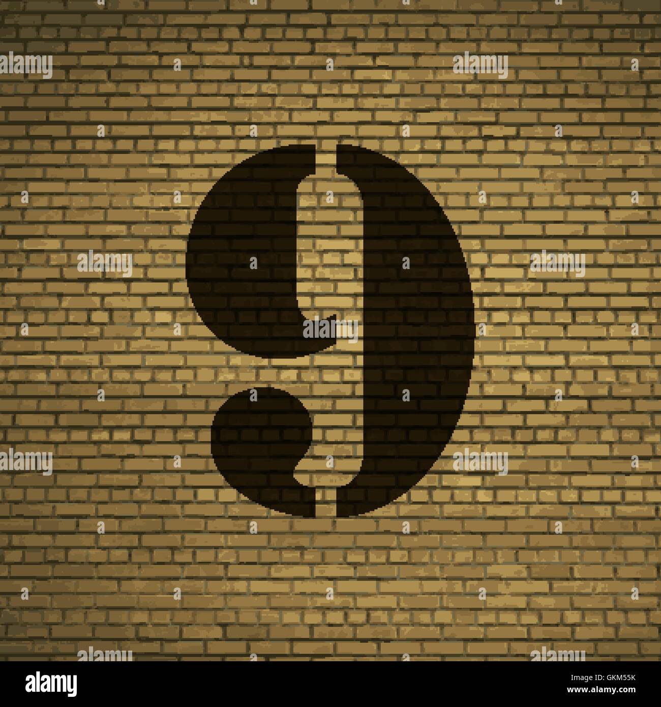 number Nine icon symbol Flat modern web design with long shadow and ...
