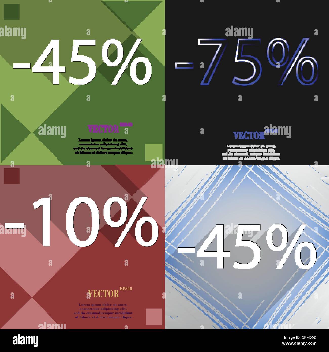 Set of abstract backgrounds and interest discount store. Vector Stock ...