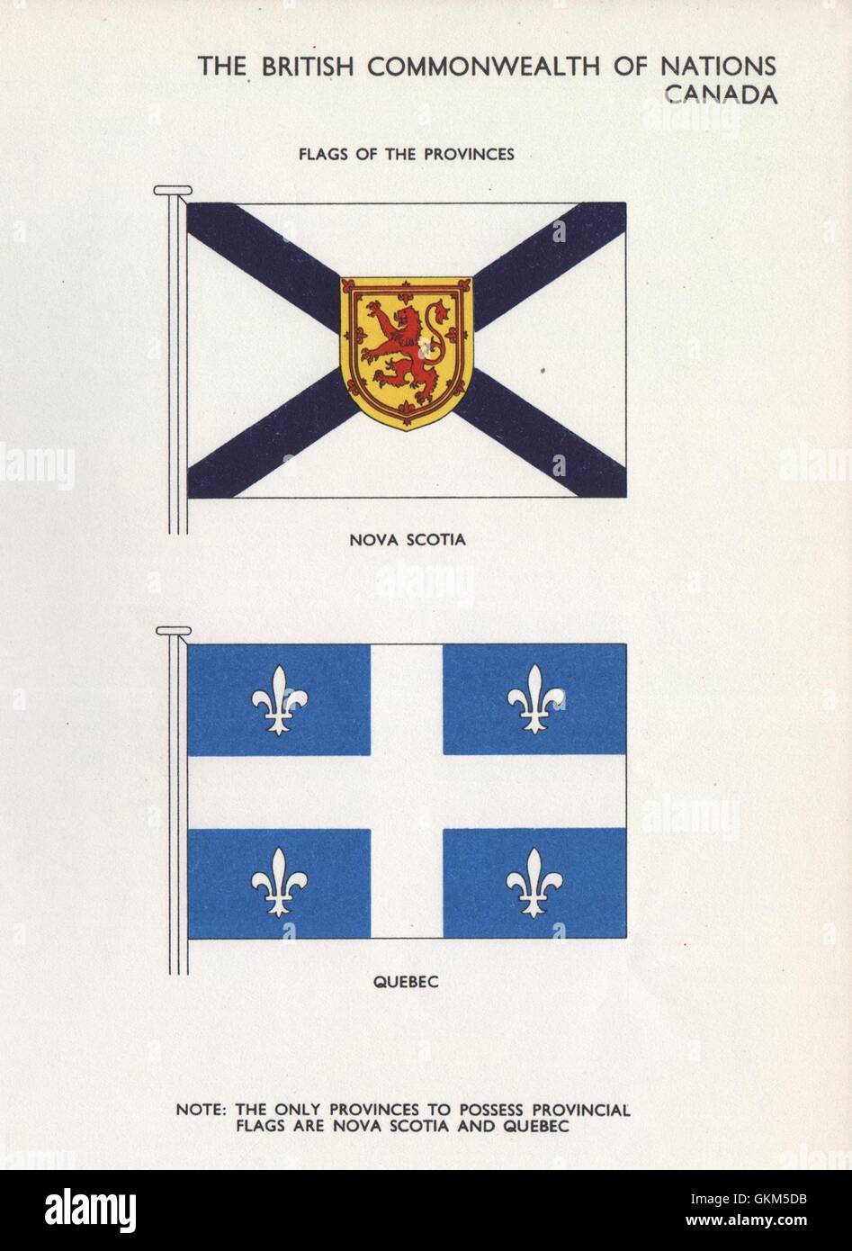 CANADA FLAGS. Flags of the Provinces. Nova Scotia. Quebec, vintage ...