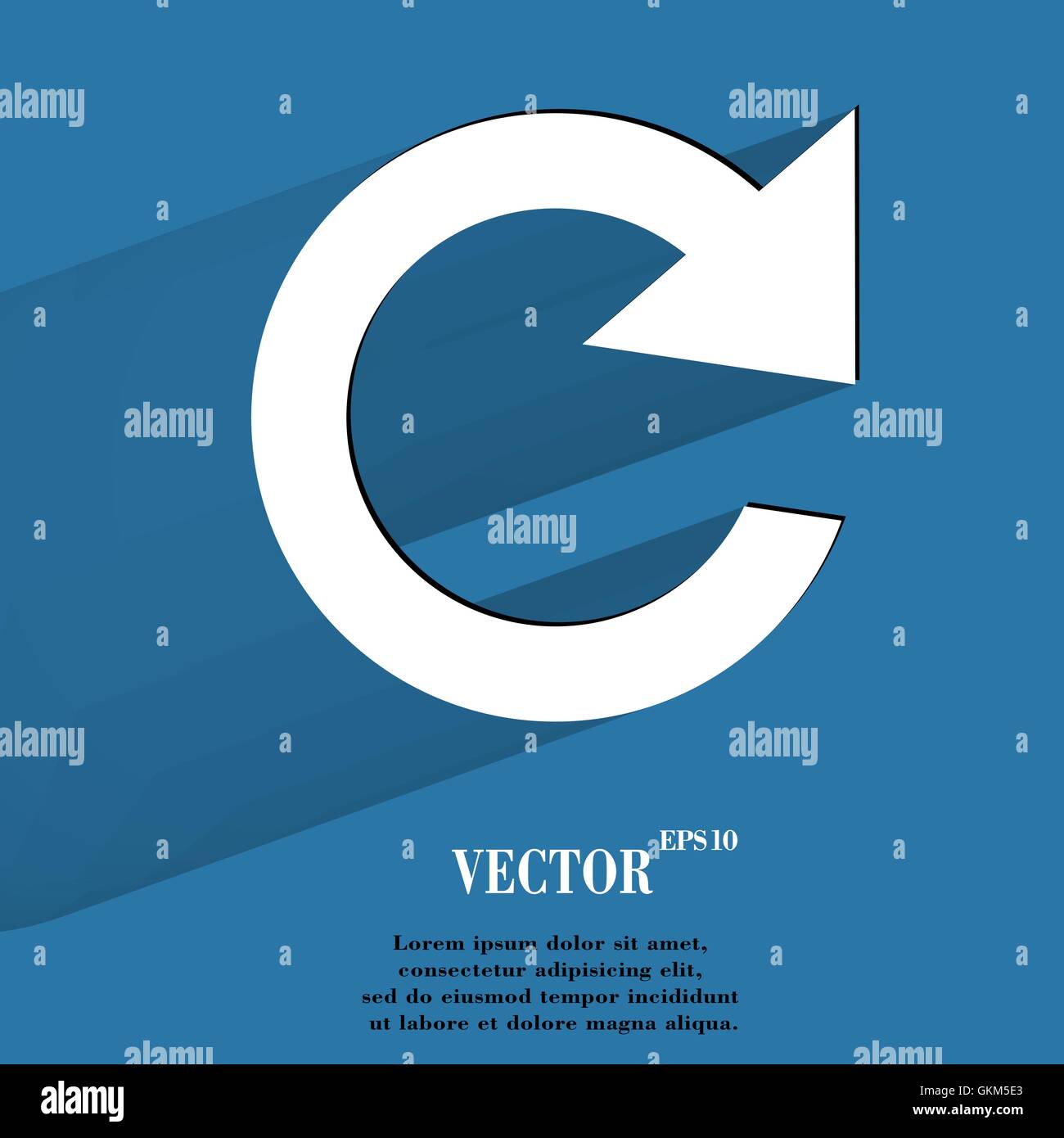 arrow Update. Flat modern web button with long shadow and space for your text Stock Vector Image ...