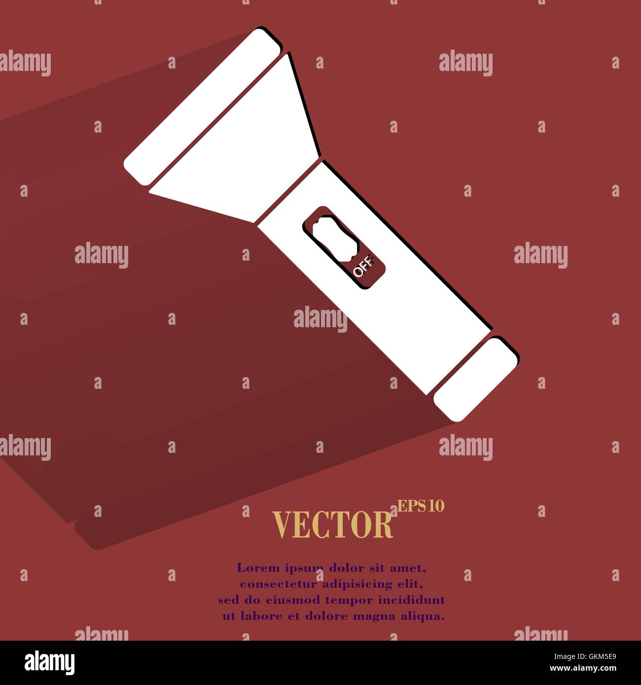 Black led flashlight on Stock Vector Images - Alamy