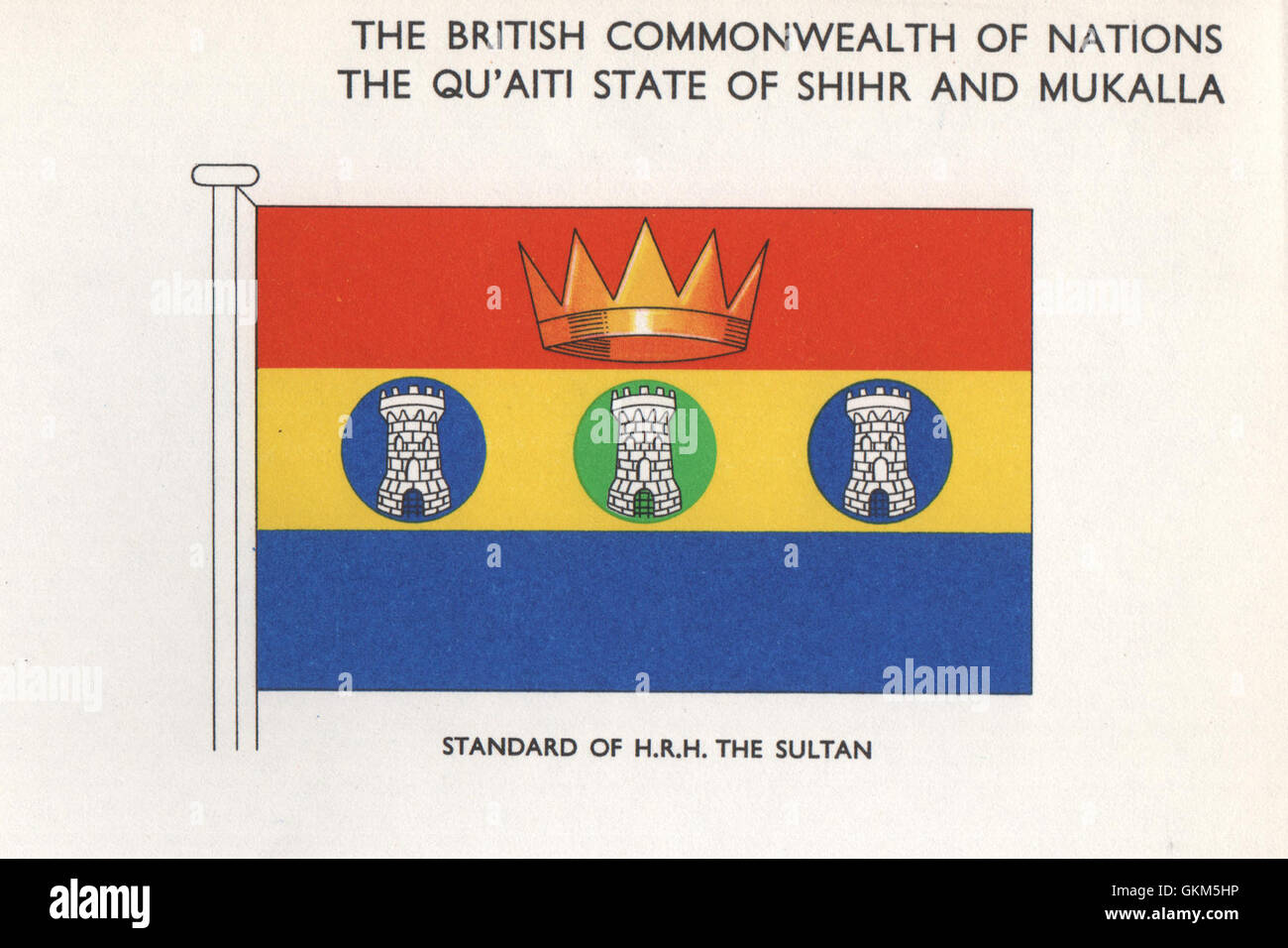 THE QU'AITI STATE OF SHIHR & MUKALLA FLAGS. Satndard of H.R.H the ...
