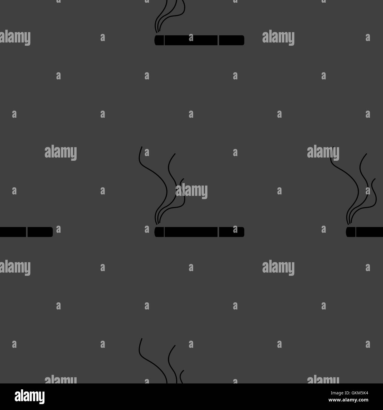 Smoking sign. cigarette. flat design. Seamless gray pattern Stock ...