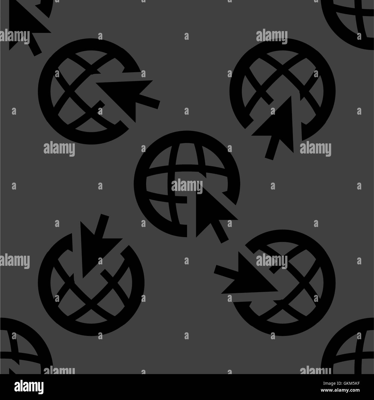 globe web icon. flat design. Seamless pattern Stock Vector Image & Art - Alamy