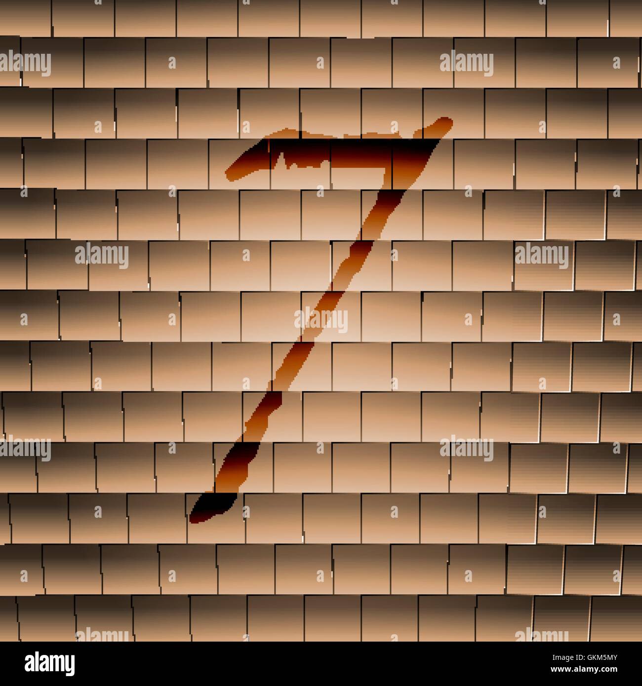 number seven icon symbol Flat modern web design with long shadow and ...