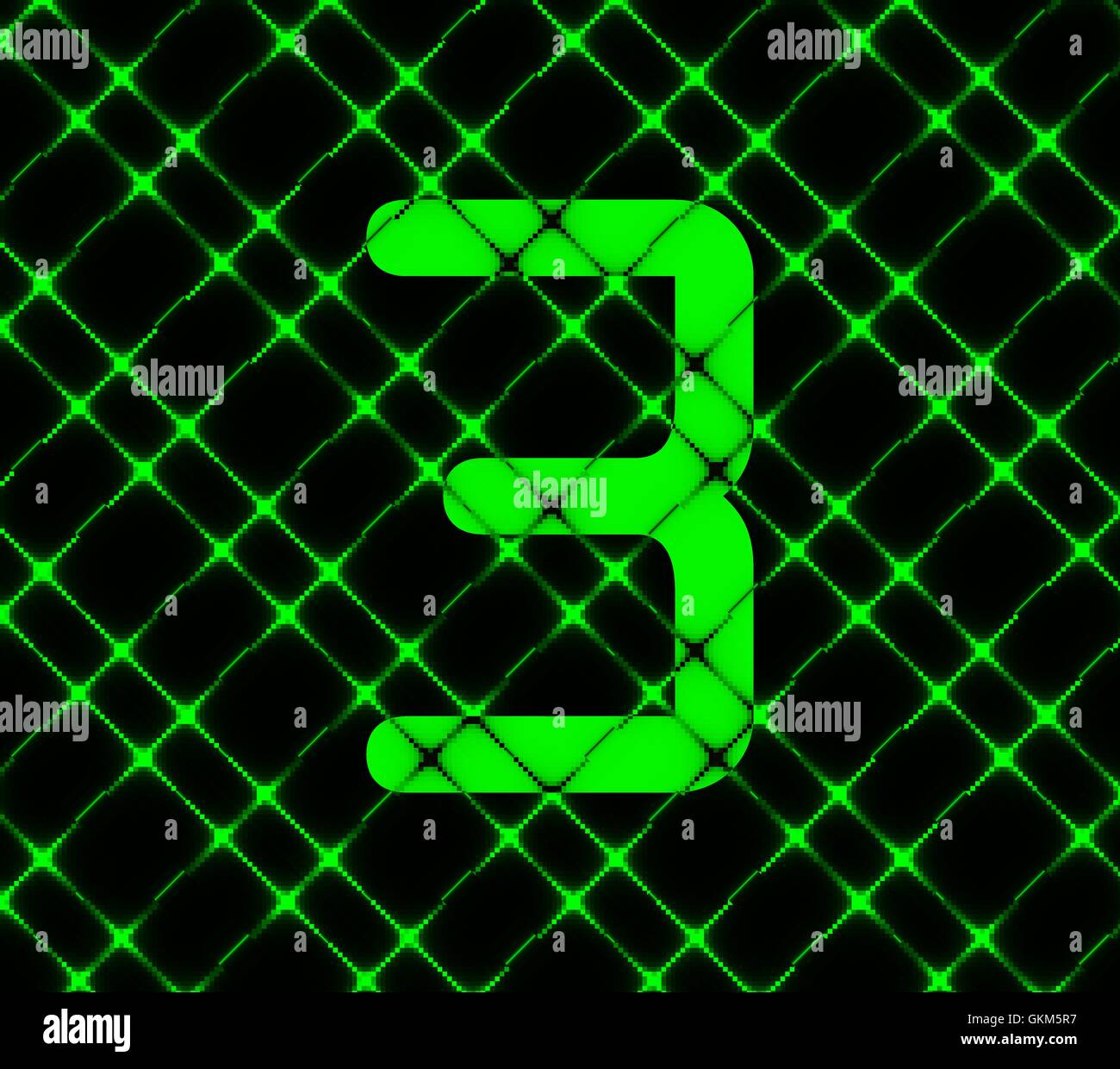 number three icon symbol Flat modern web design with long shadow and ...