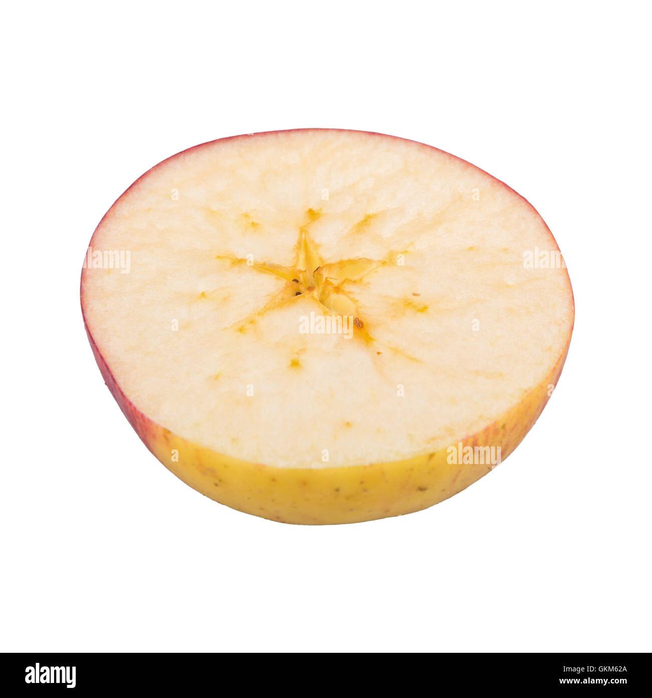 Cut apple isolated on a white background Stock Photo - Alamy