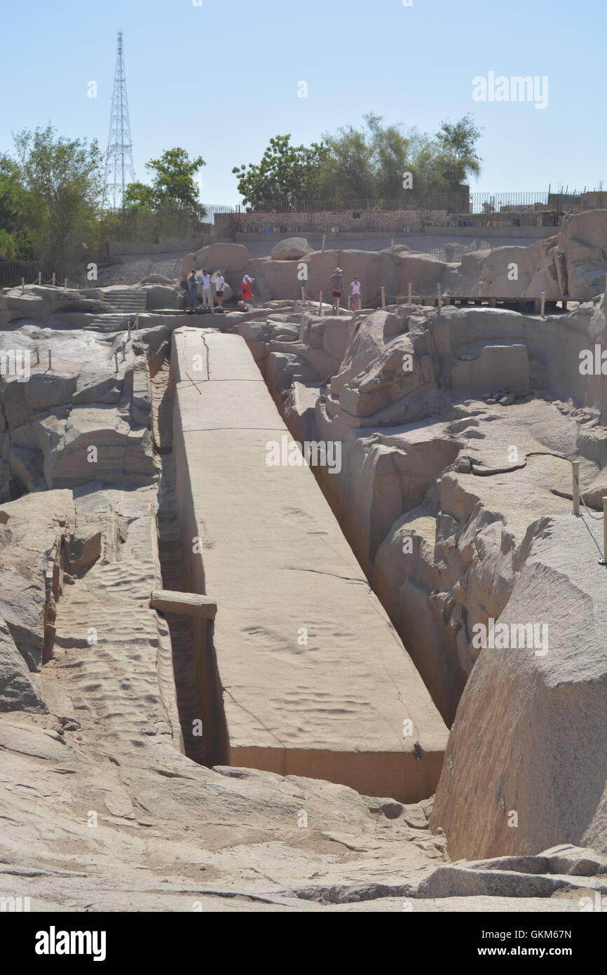 Unfinished obelisk Aswan, Egypt Stock Photo - Alamy