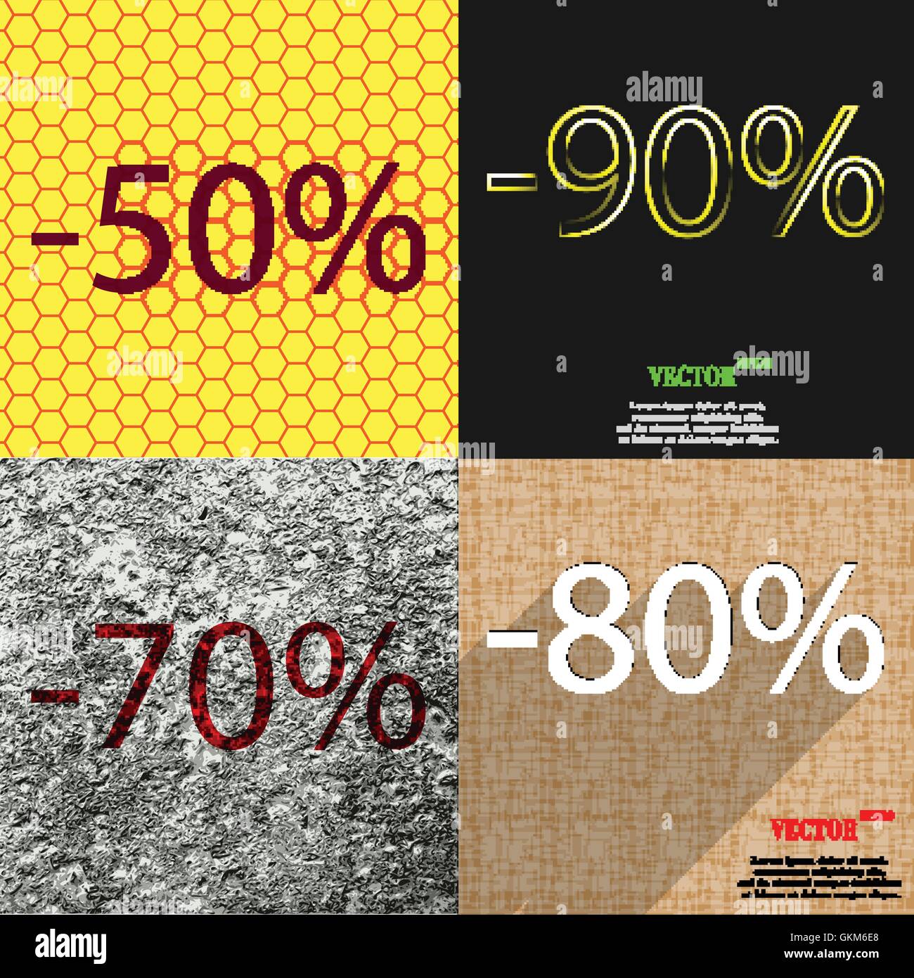 Set of abstract backgrounds and interest discount store. Vector Stock ...