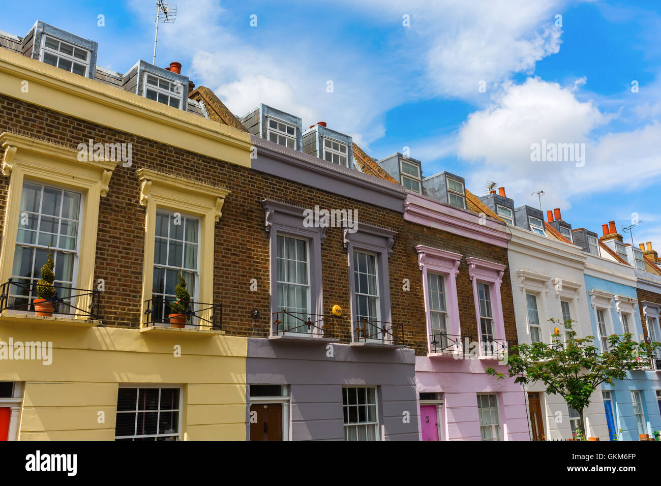 colorful row houses in Camden, London, UK Stock Photo - Alamy