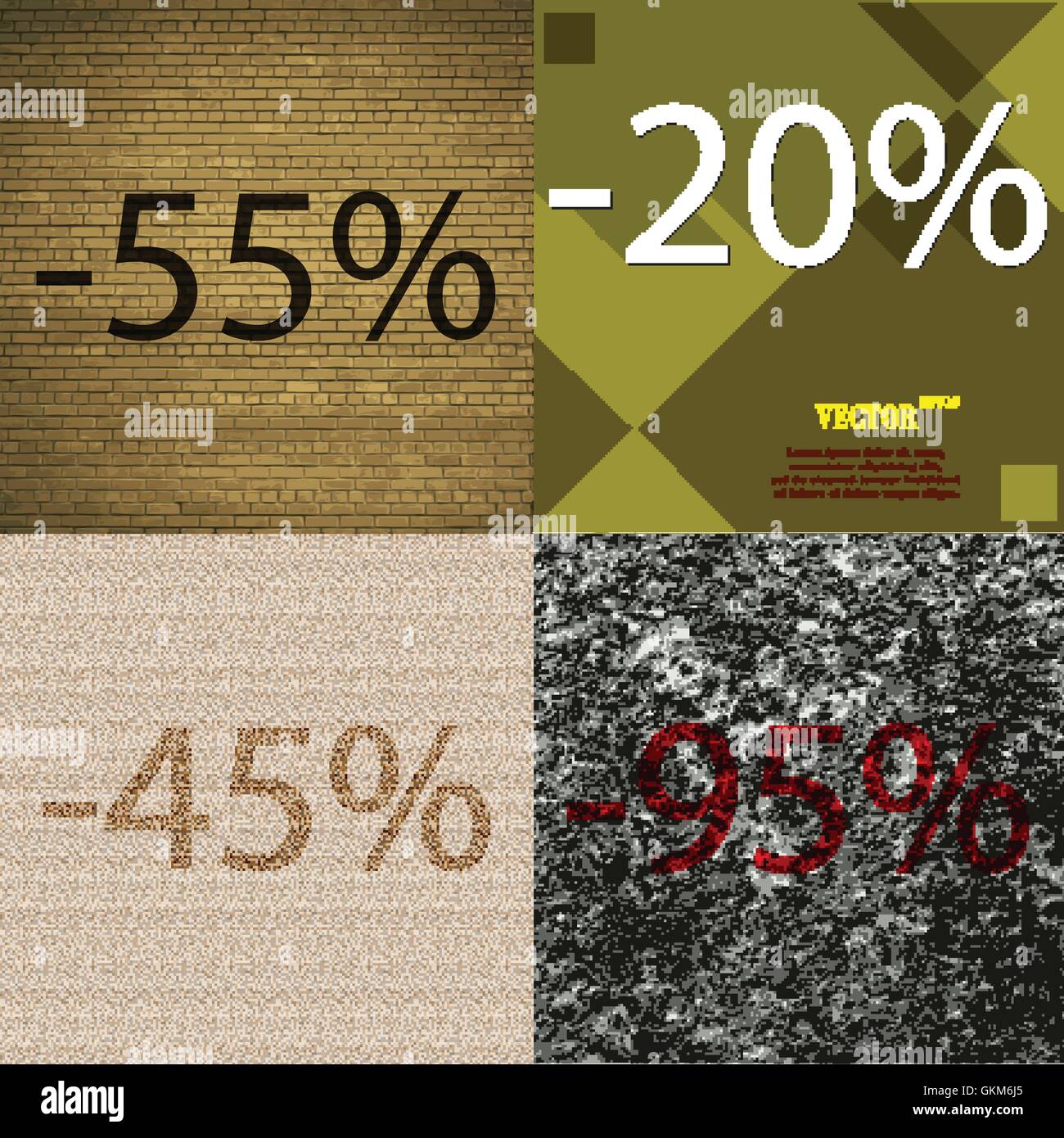 Set of Holiday discounts, store a percentage of sales. On abstract ...