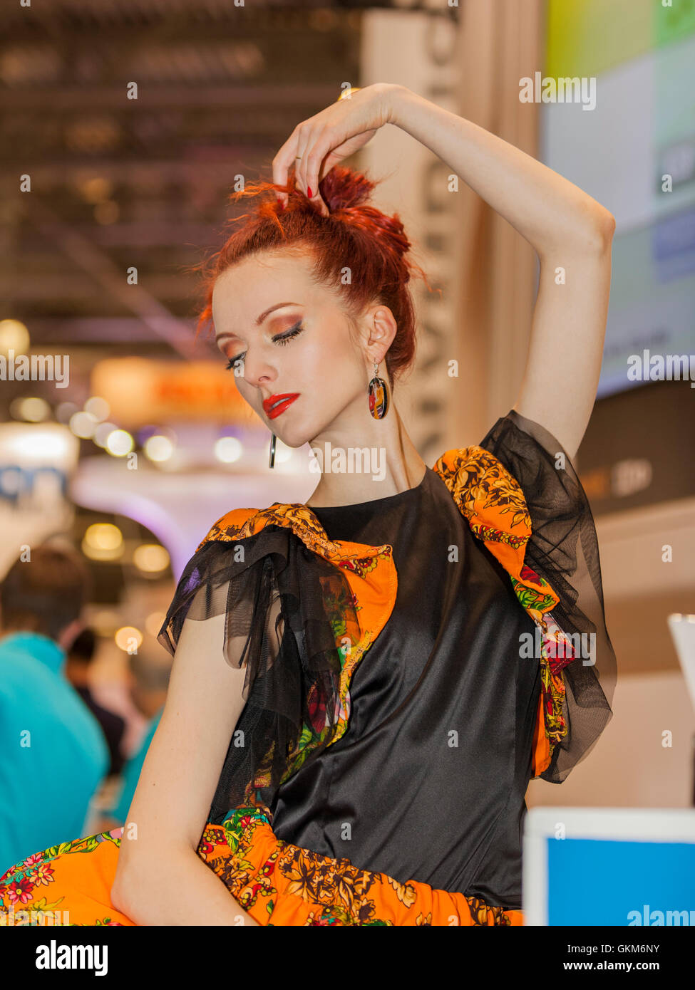 Red-haired girl model Stock Photo - Alamy