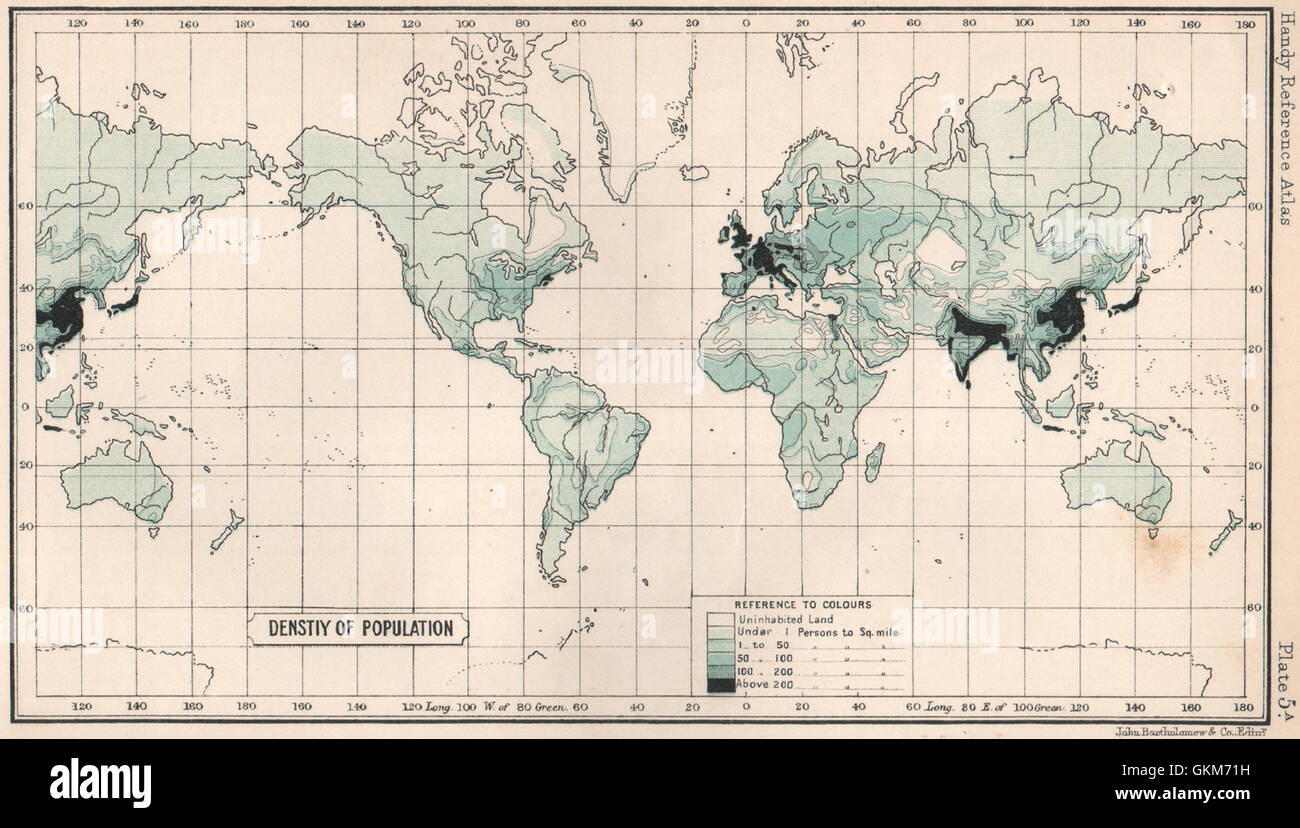 Population density map hi-res stock photography and images - Alamy