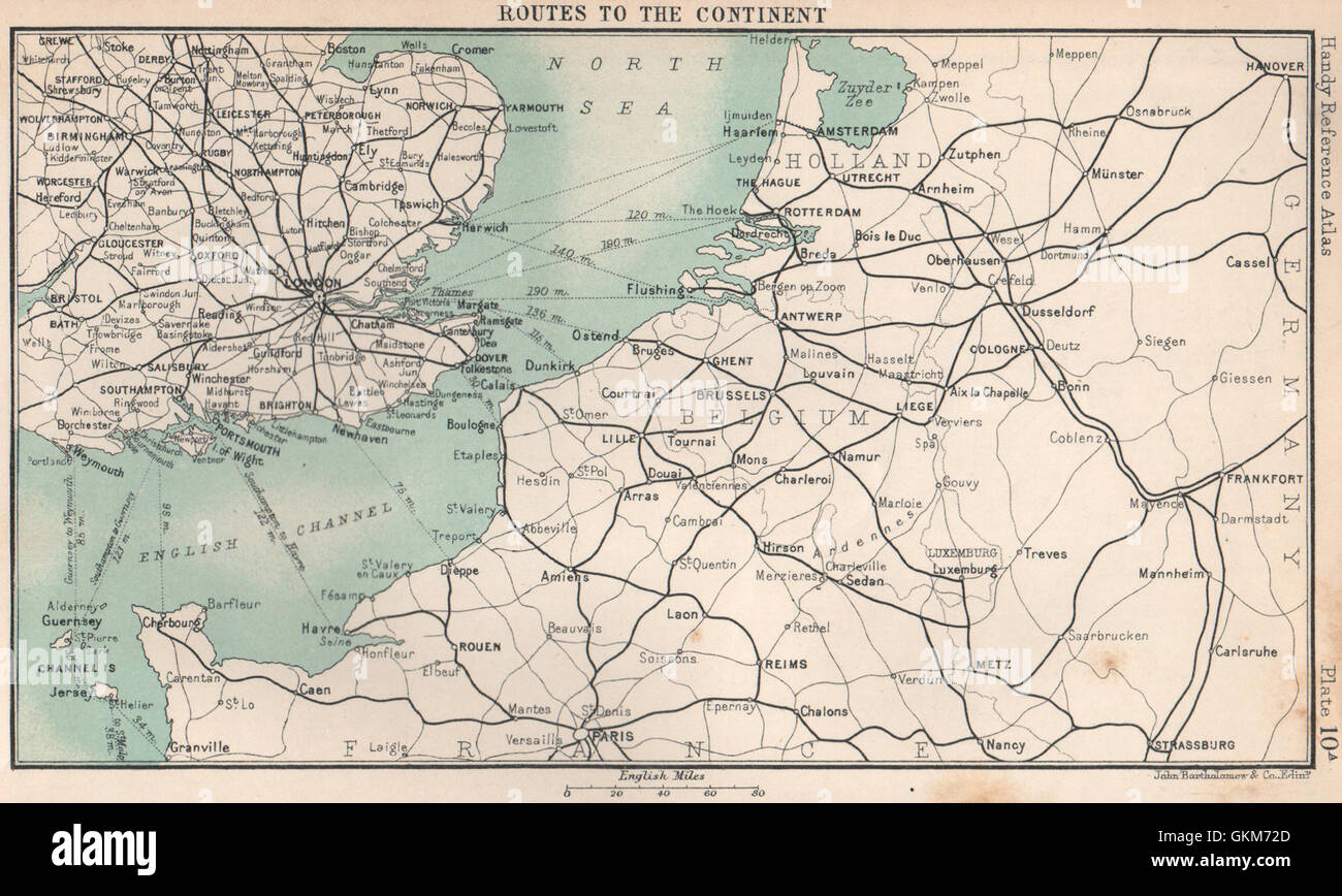 Old map of the english channel hi-res stock photography and images - Alamy