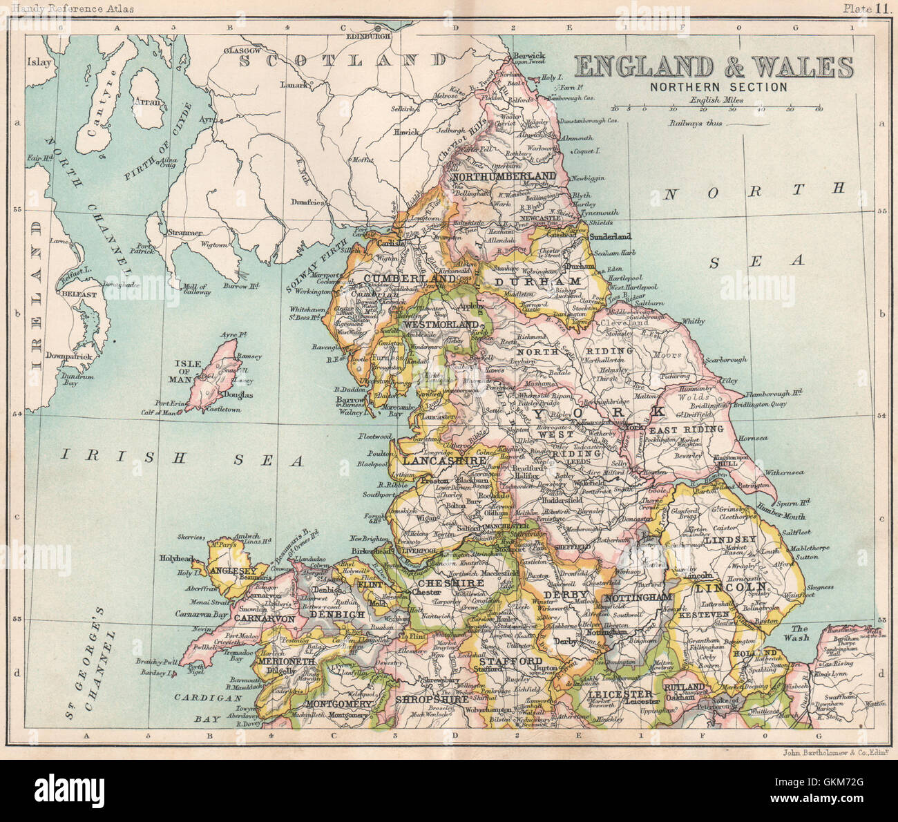 England & Wales Northern Section. Great Britain. BARTHOLOMEW, 1904 ...