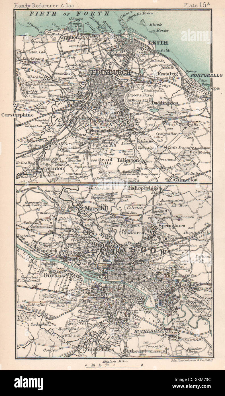 Map of the environs of edinburgh hi-res stock photography and images ...