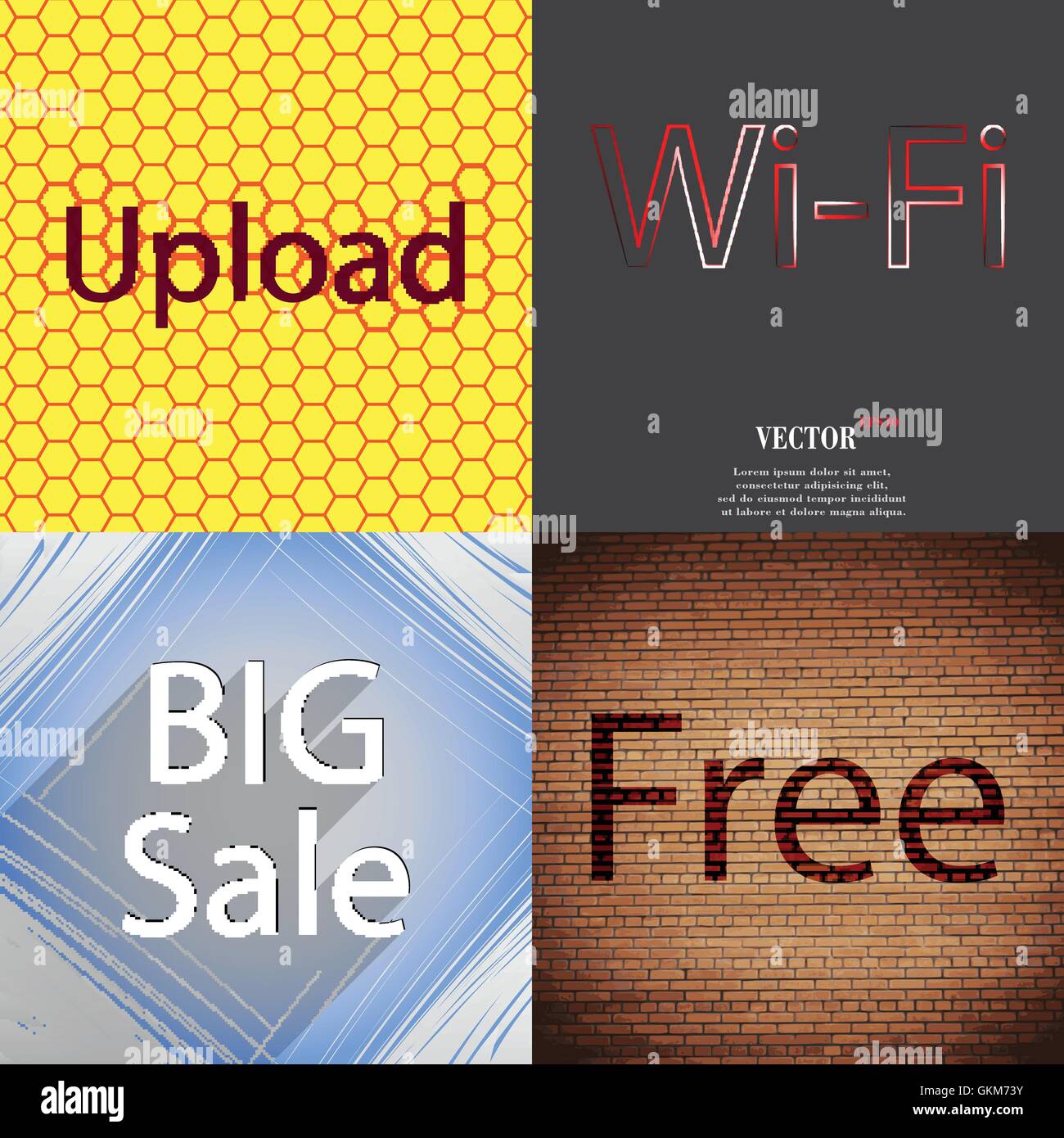 Set of the most popular web design icons on abstract background Stock ...