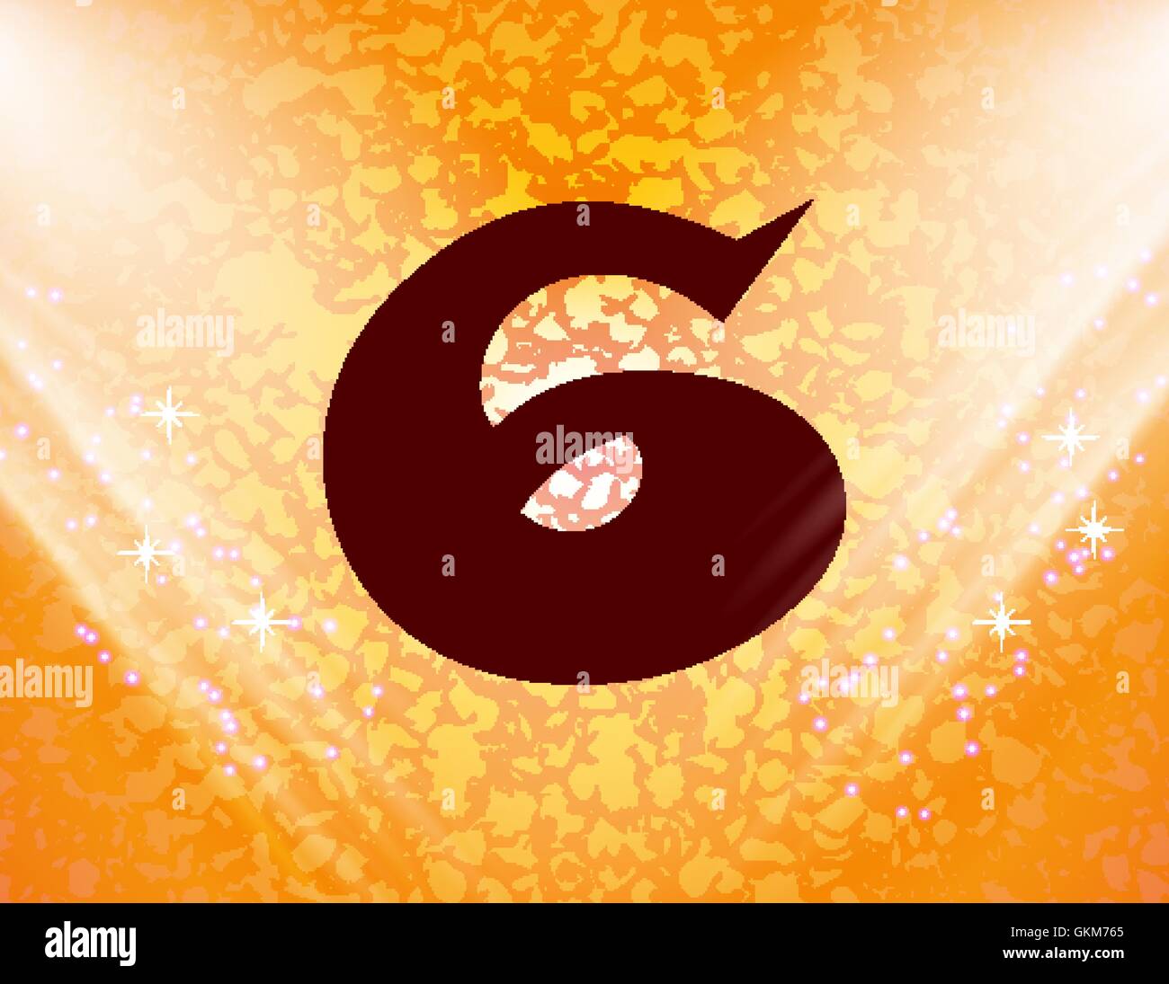 number six icon symbol Flat modern web design with long shadow and ...