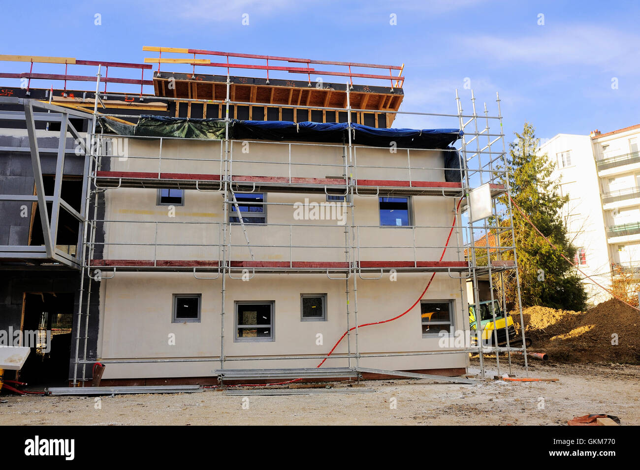 construction of a new building in the city center Stock Photo - Alamy