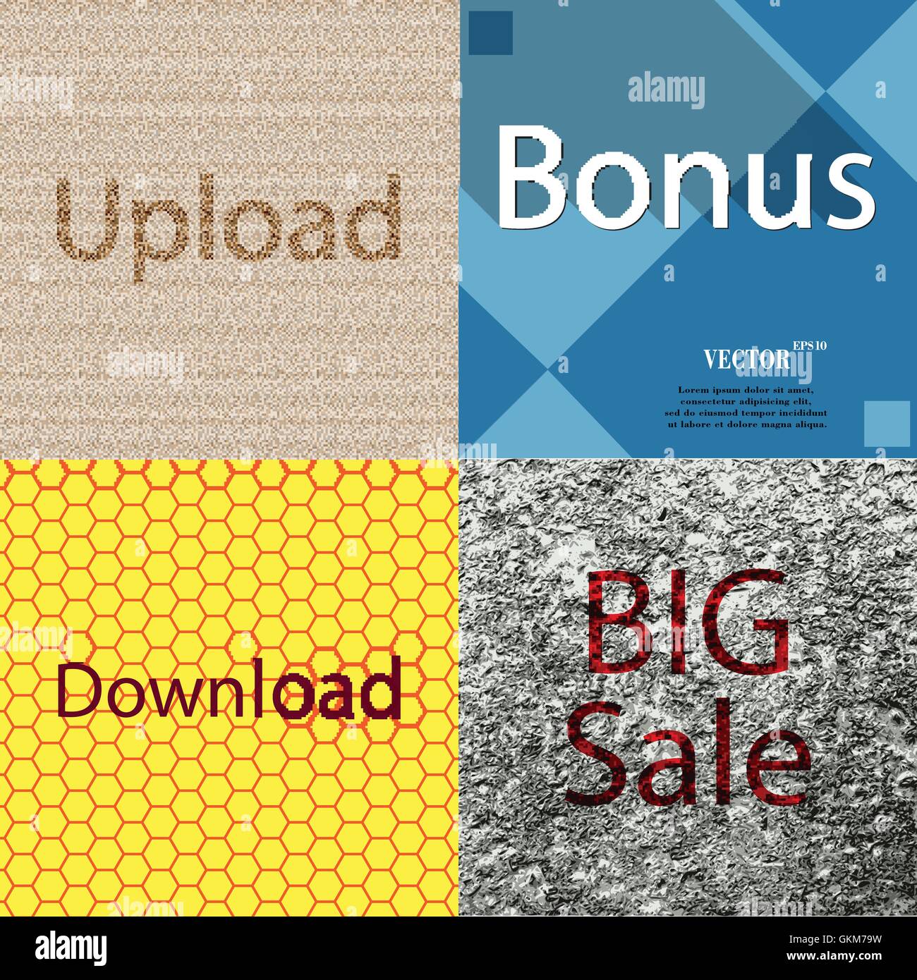 Set of the most popular web design icons on abstract background Stock ...