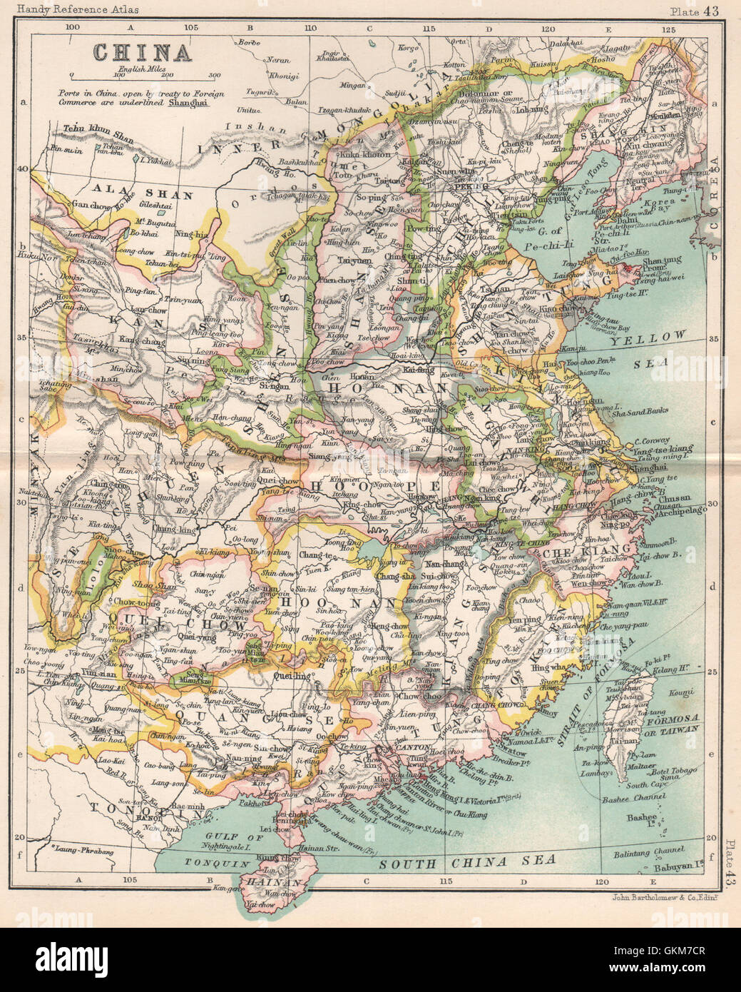 Map of china 20th century hi-res stock photography and images - Alamy