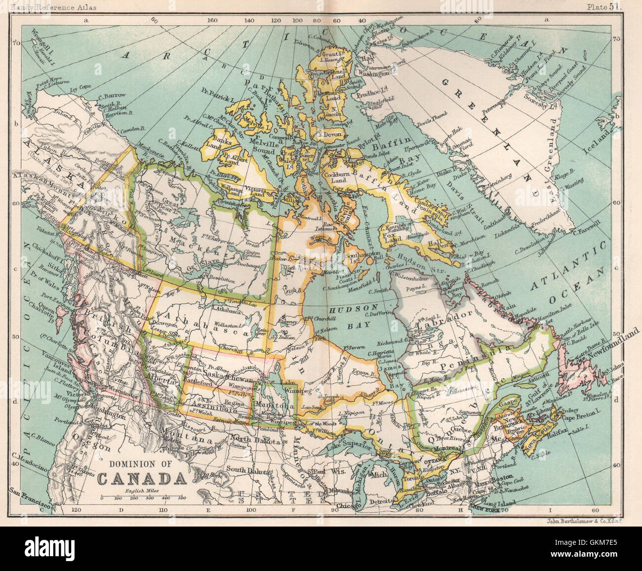 Dominion of Canada. Provinces. BARTHOLOMEW, 1904 antique map Stock ...