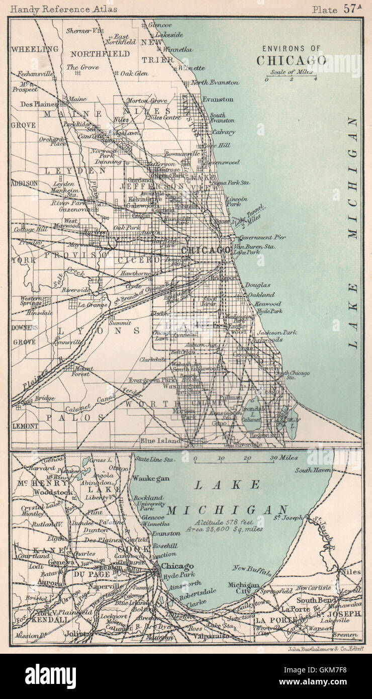 1904 michigan map hi-res stock photography and images - Alamy