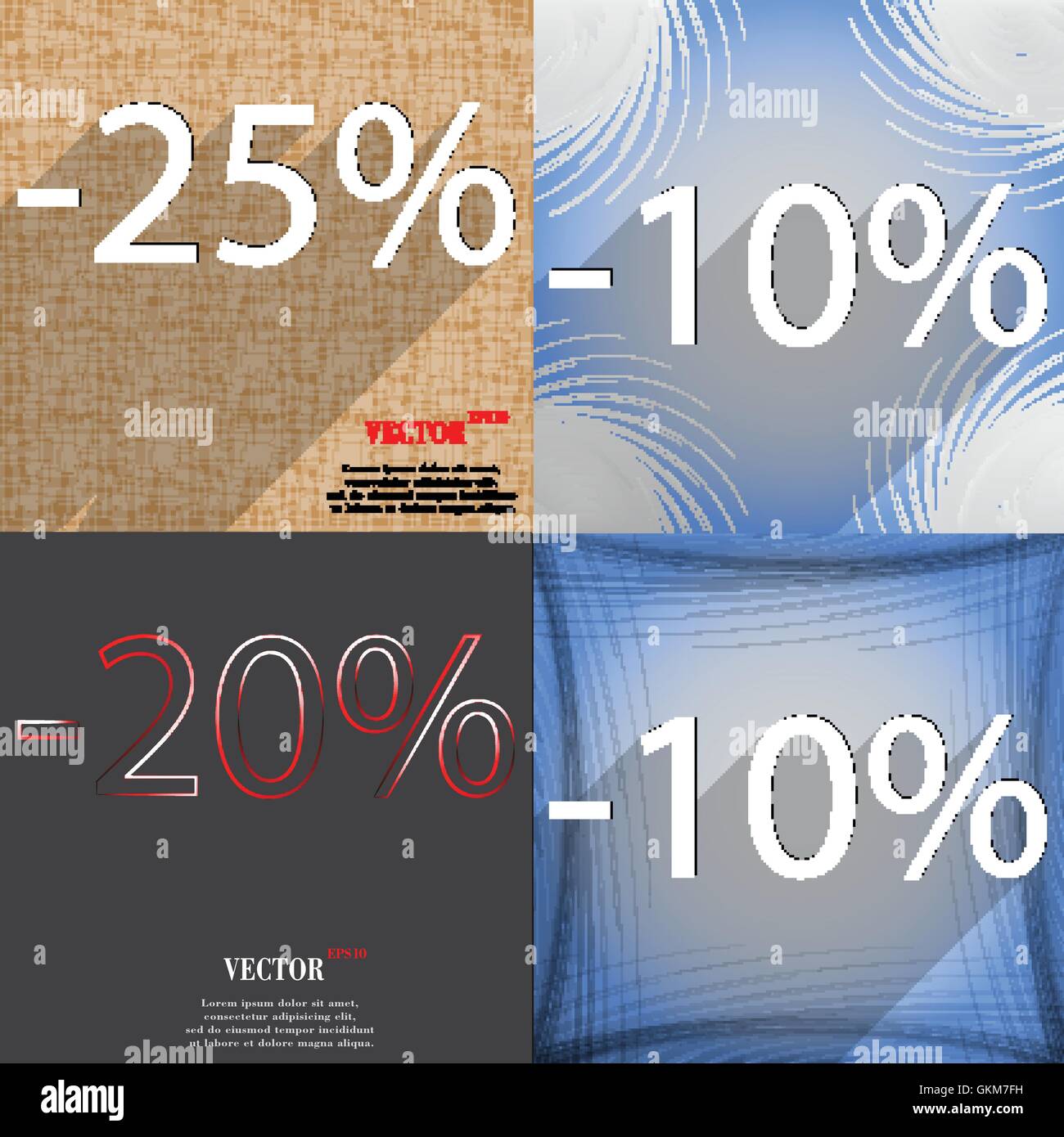 Set of abstract backgrounds and interest discount store. Vector Stock ...