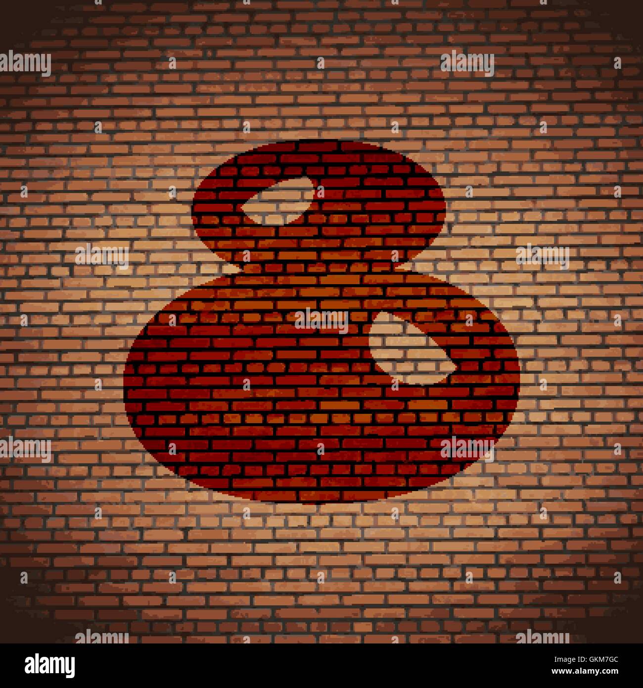 number Eight icon symbol Flat modern web design with long shadow and ...