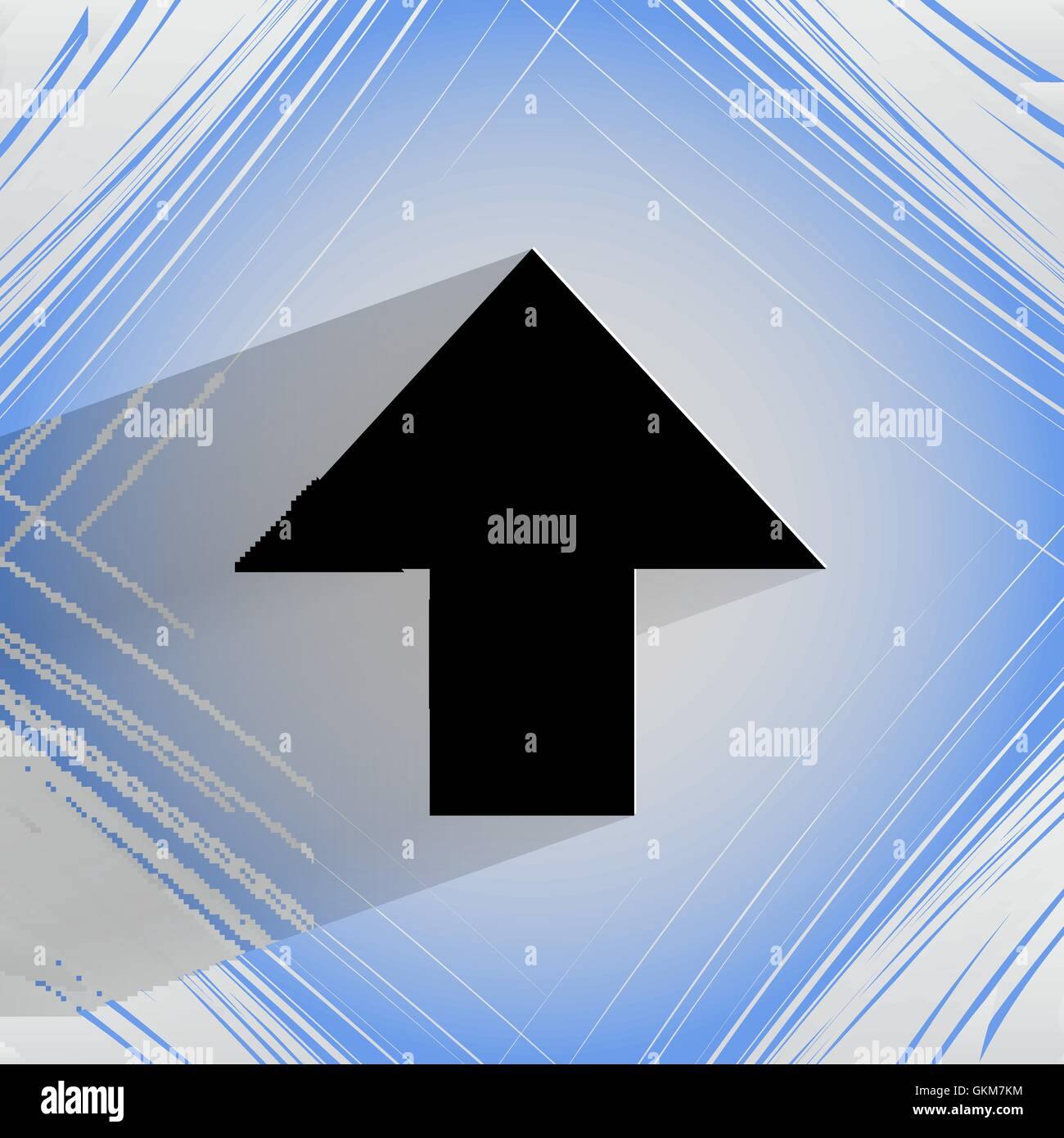 up arrow. Flat modern web design on a flat geometric abstract ...