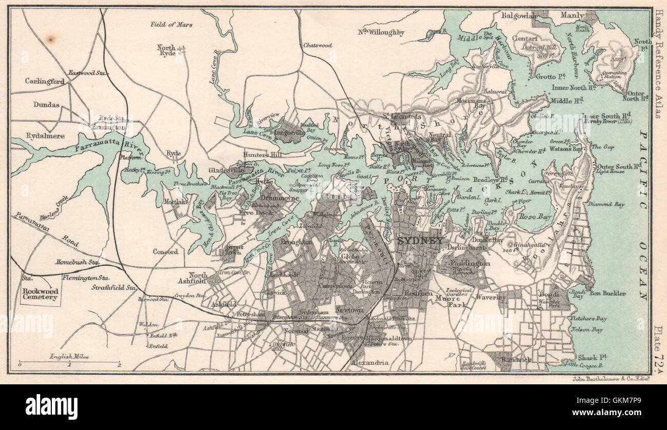 Port jackson sydney map hi-res stock photography and images - Alamy