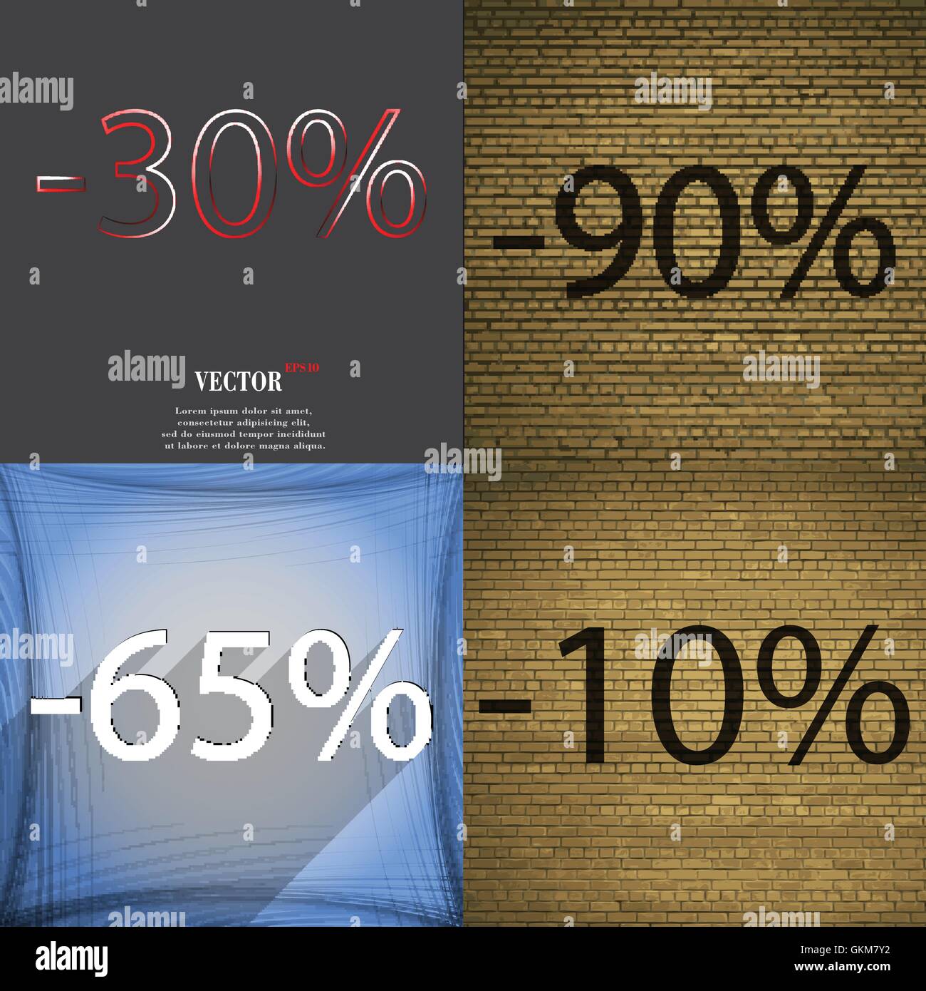 Set of abstract backgrounds and interest discount store. Vector Stock ...