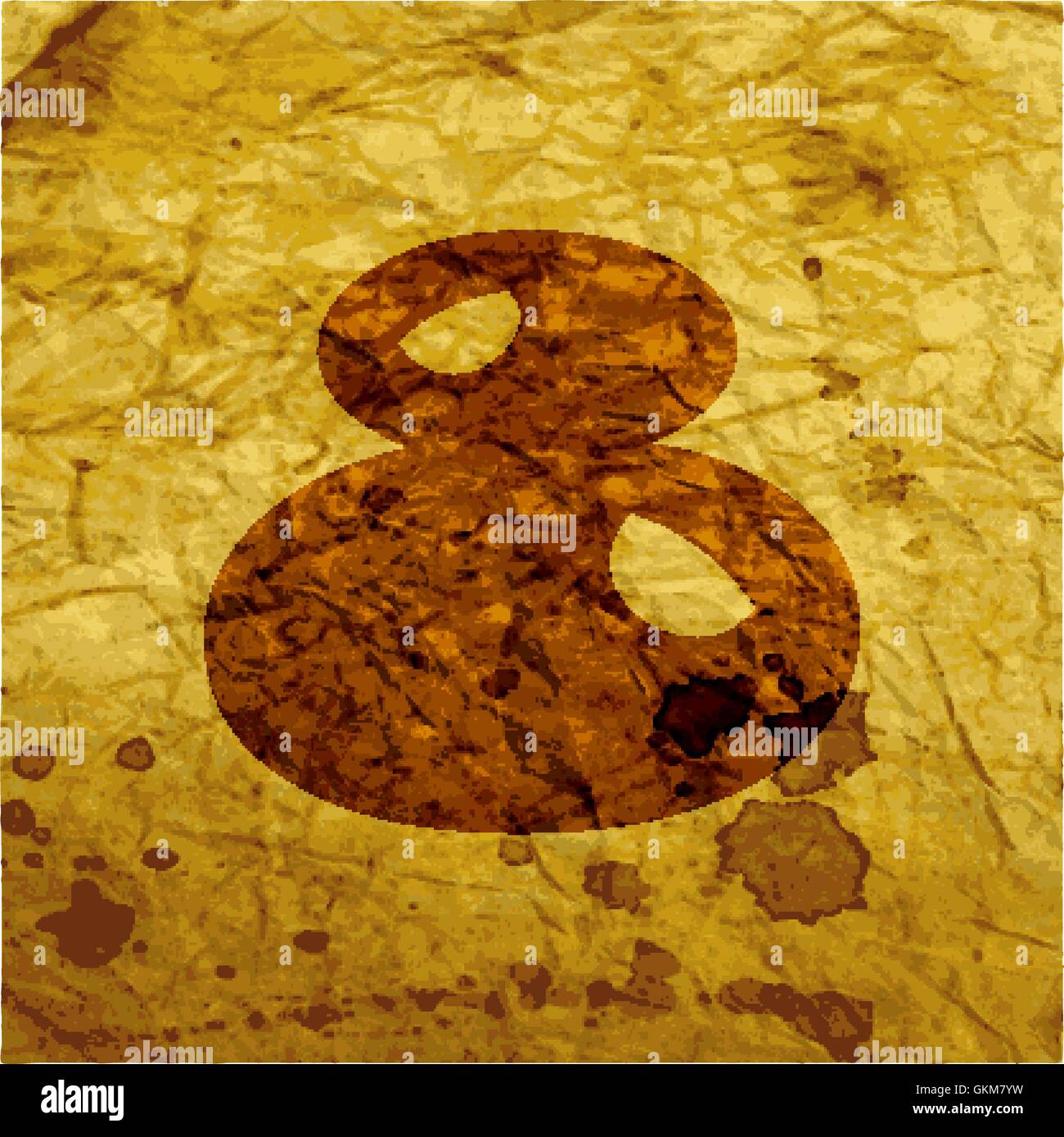 number Eight icon symbol Flat modern web design with long shadow and ...