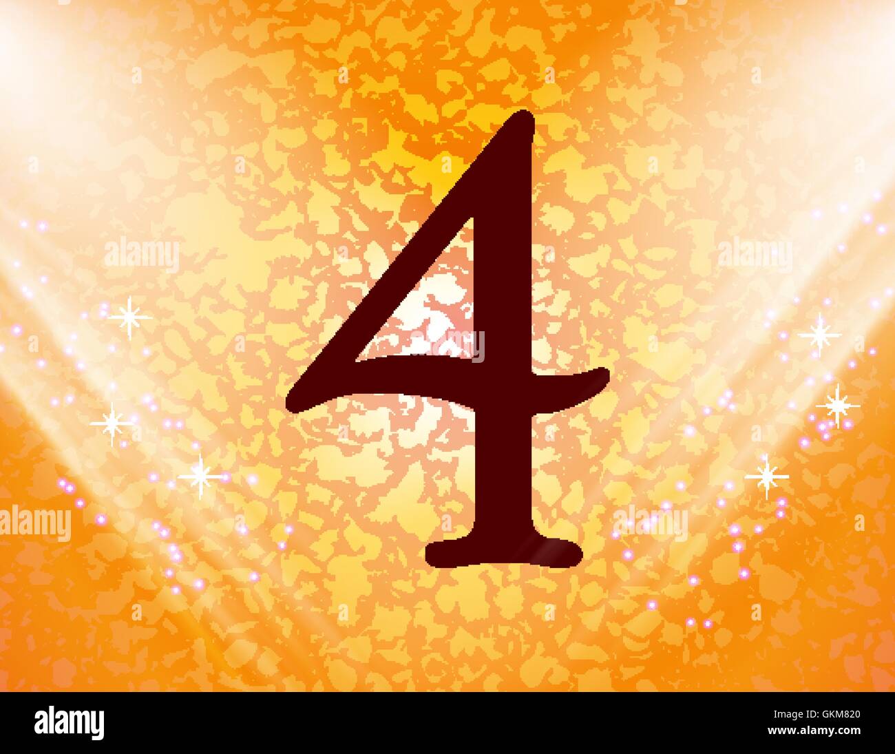 number four icon symbol Flat modern web design with long shadow and ...