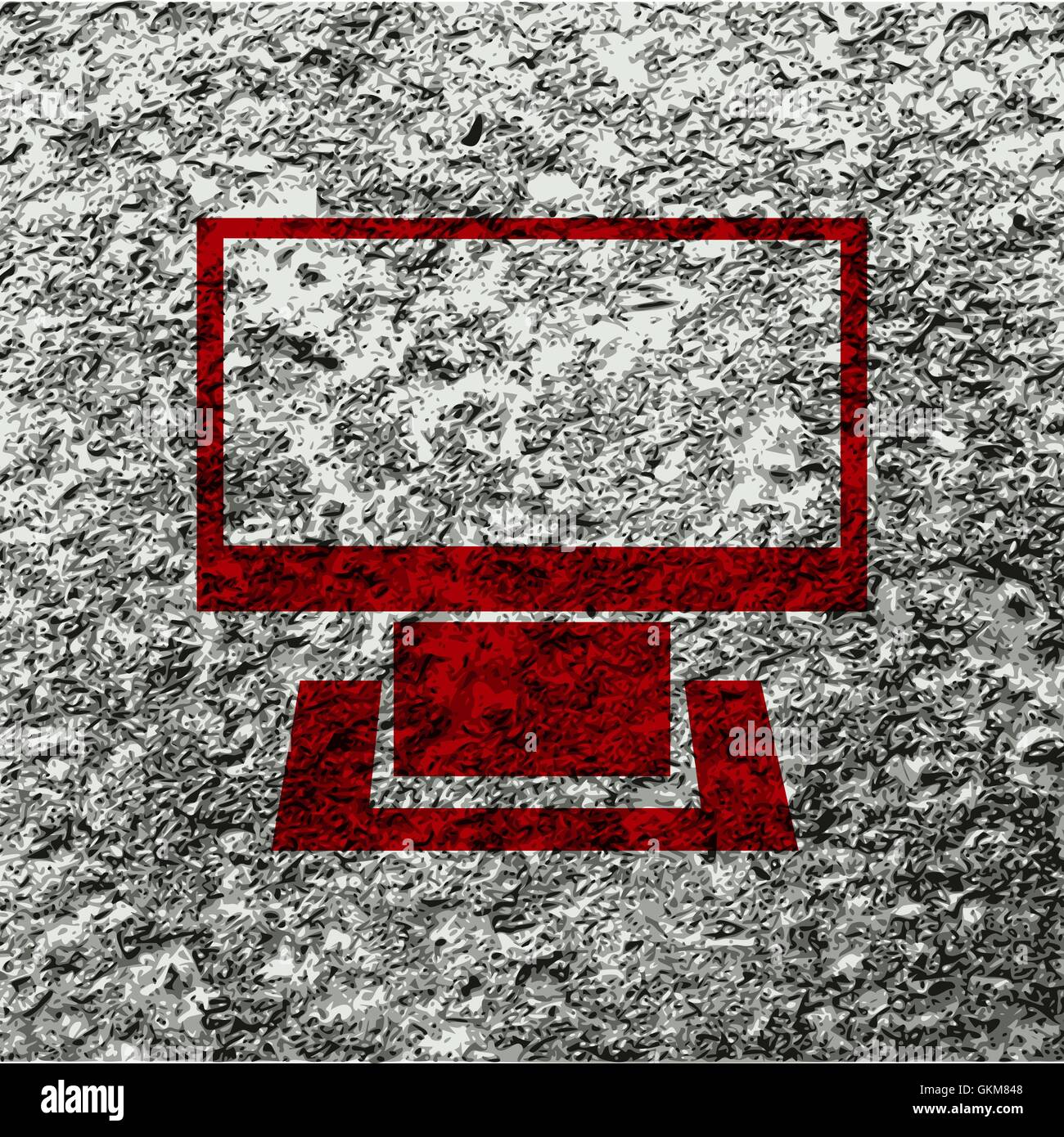 Computer. Flat modern web button and space for your text Stock Vector ...