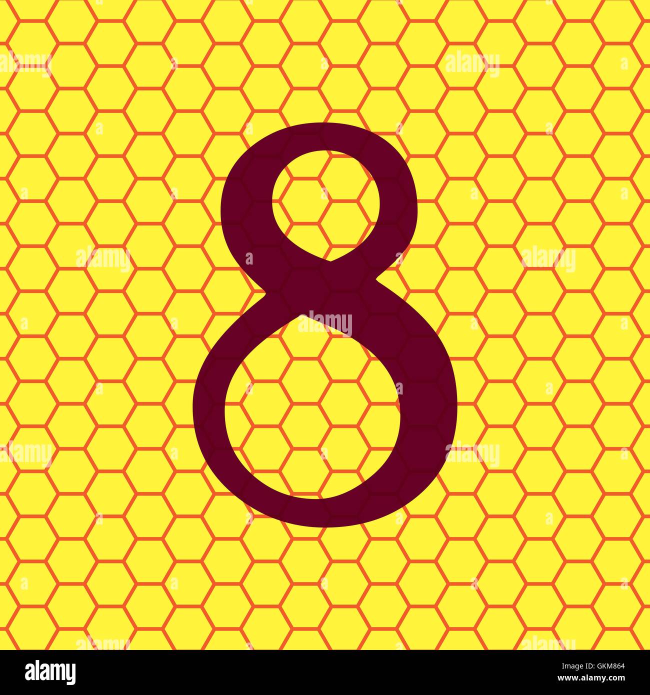number Eight icon symbol Flat modern web design with long shadow and ...