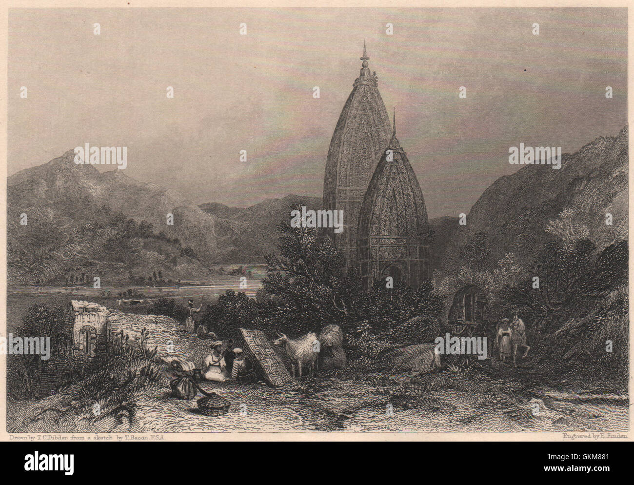 Hindu Temple. Stupa of Mahadeo in the Sivalik Mountains, India, old ...