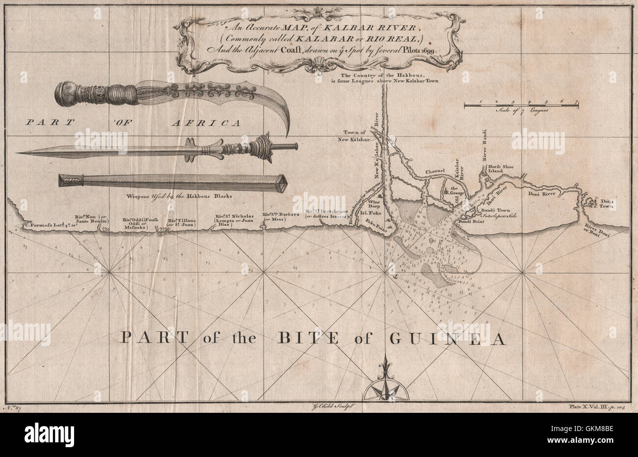 NIGERIA. 'An accurate map of Kalbar [Calabar] River & adjacent coast ...