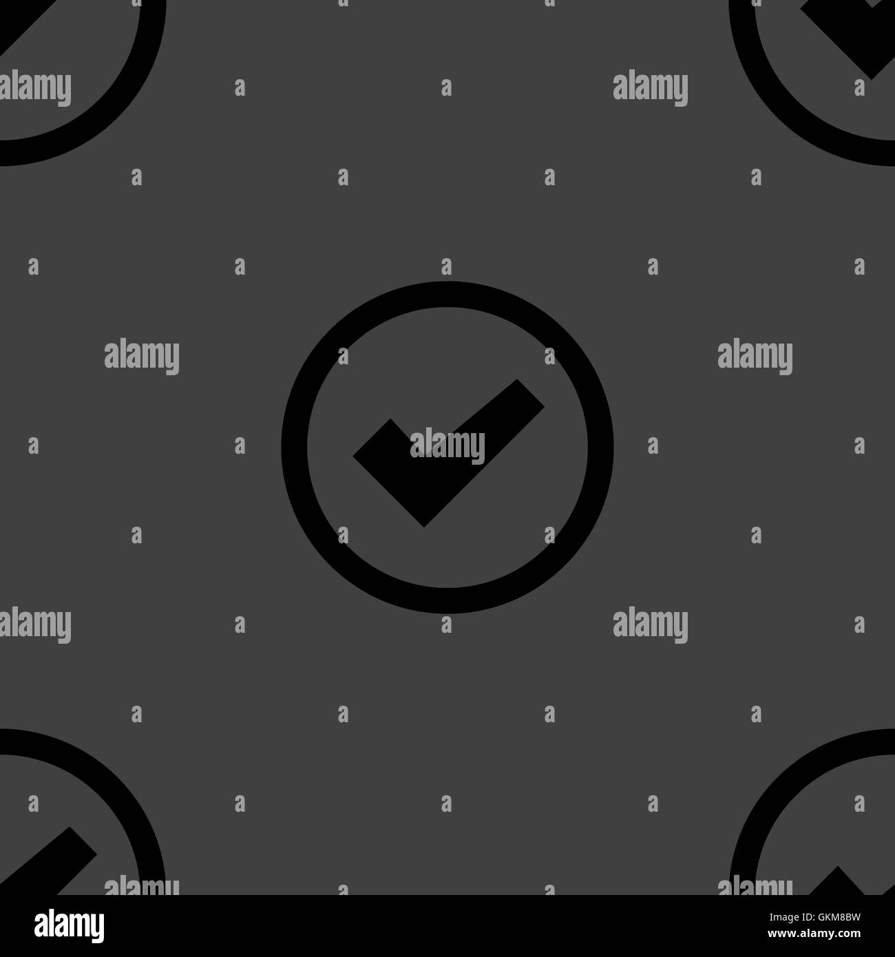 check mark web icon. flat design. Seamless pattern Stock Vector Image ...