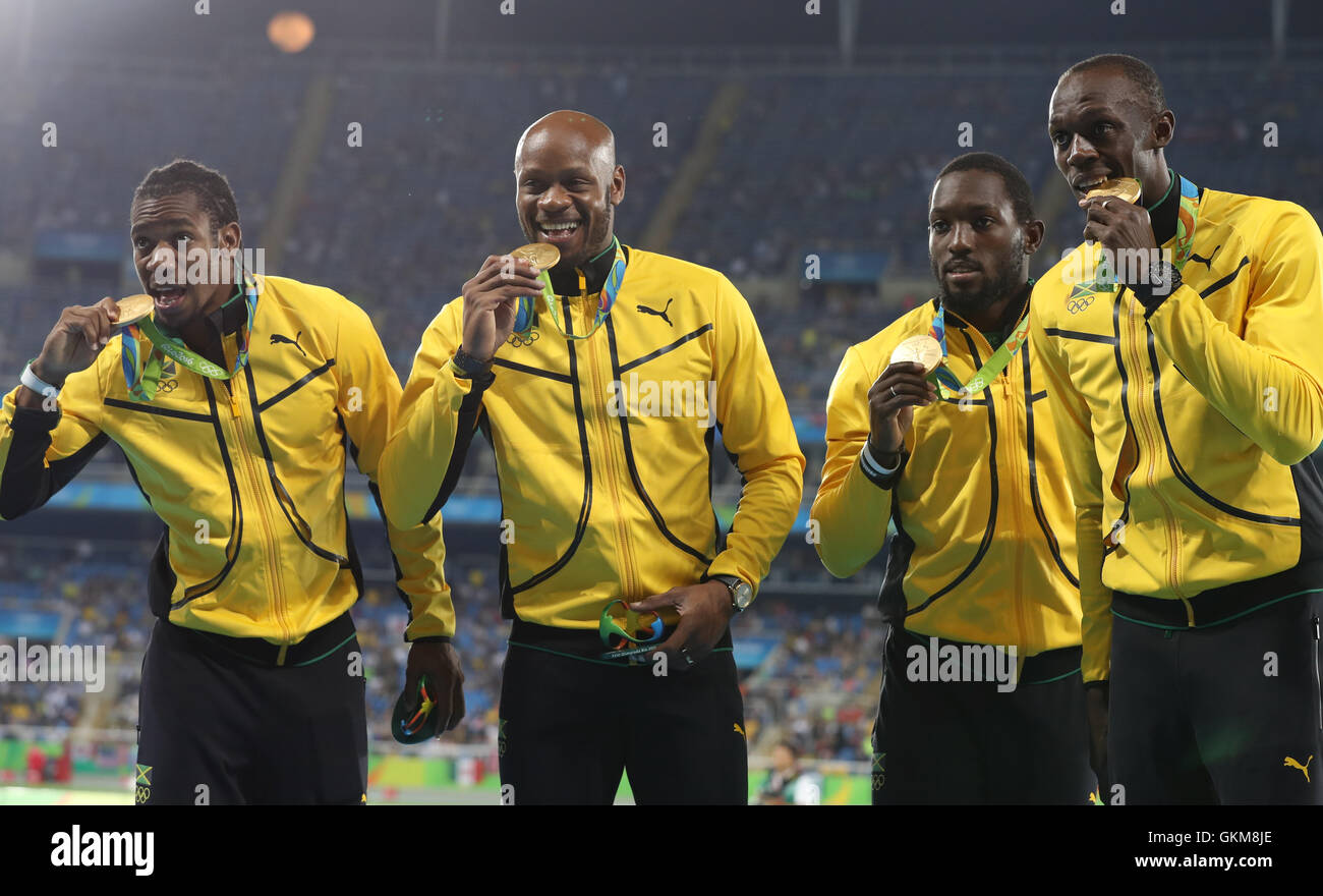 Jamaicas left right yohan blake hi-res stock photography and images - Alamy